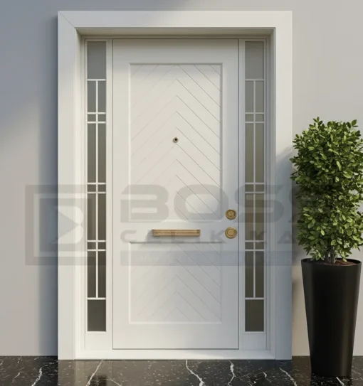 Bej Kompakt Villa Kapısı Elenora - +90 542 114 52 74 - Boss Çelik Kapı